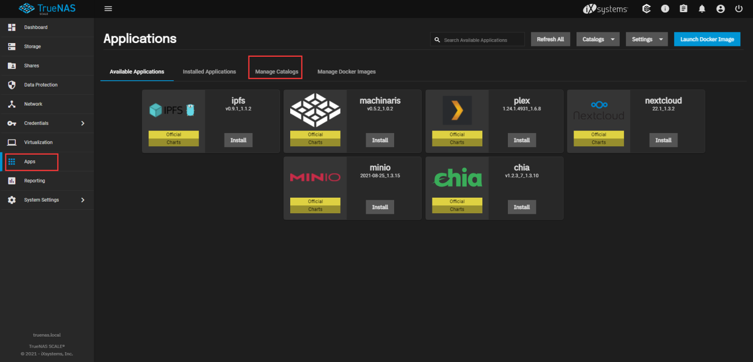TrueNAS配置社区apps丨七界传说丨关注分享网络、硬件、维护、游戏、主题、虚拟化、软件分享！